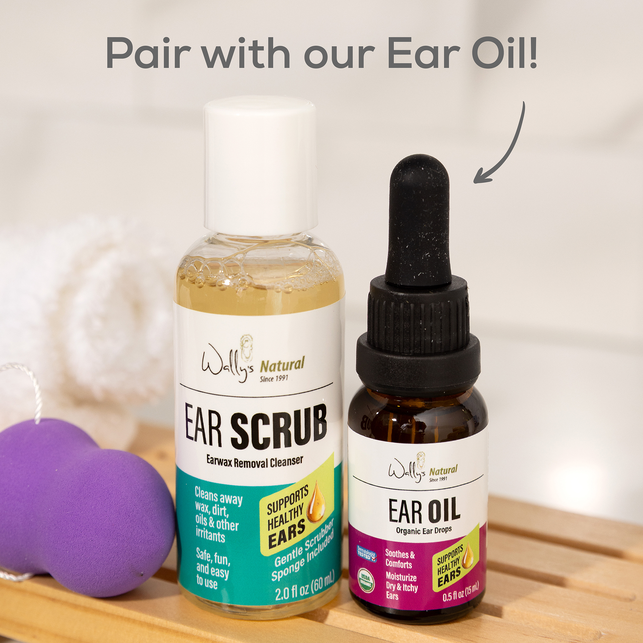 Wally’s Natural Adult Ear Scrub, 2 fl oz - Wally's Natural